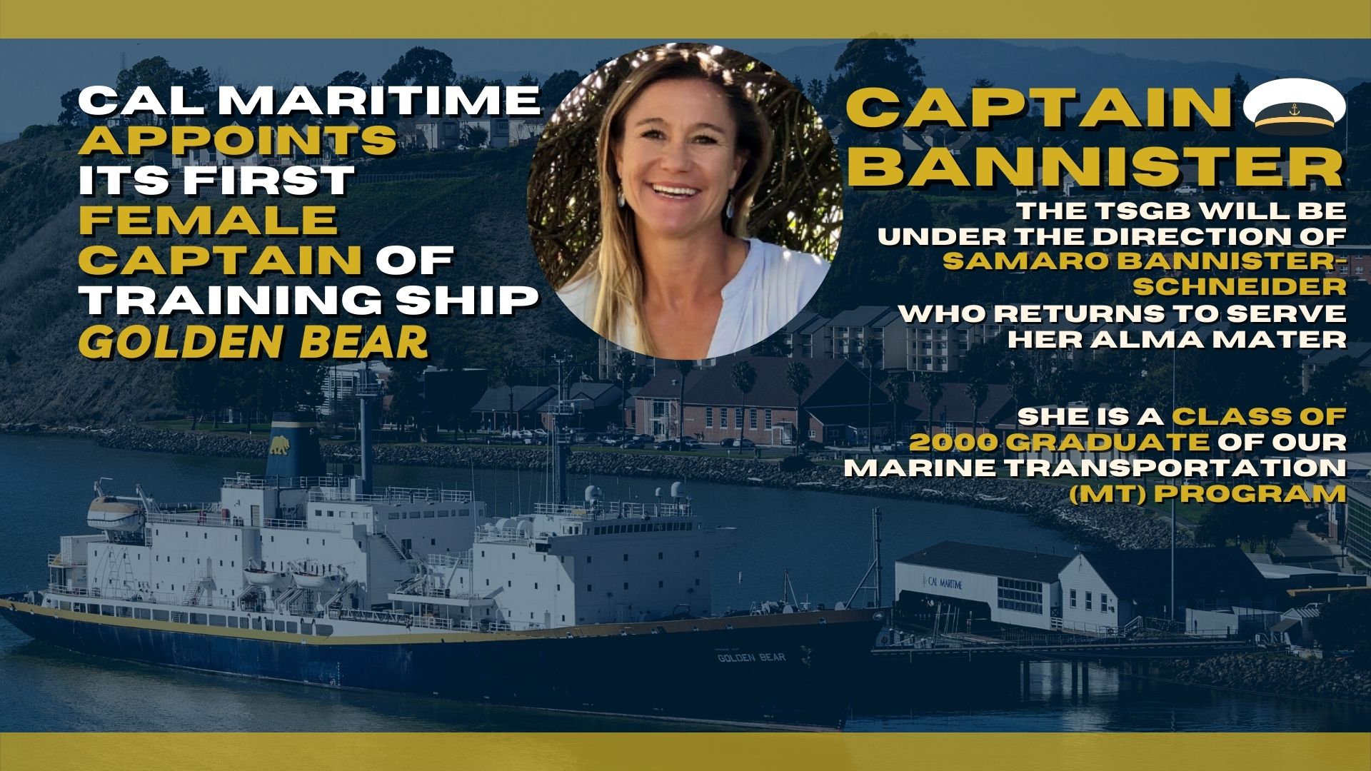 Cal Maritime nomme sa première femme capitaine de navire-école - Eurisles